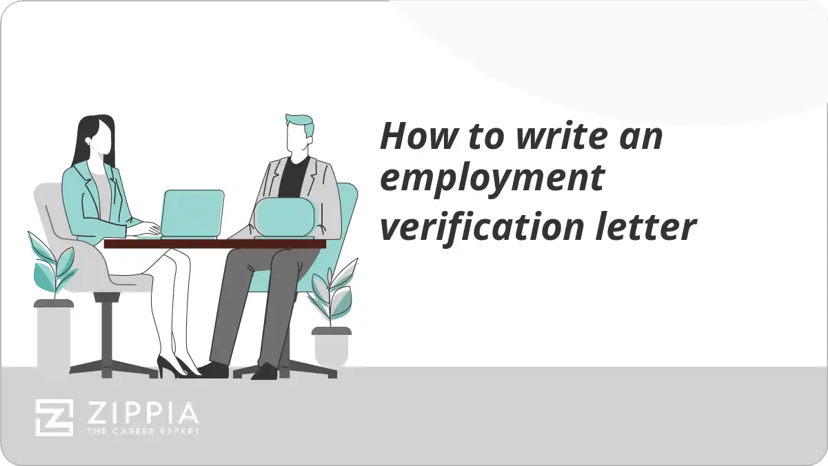 How to write an employment verification letter - Zippia
